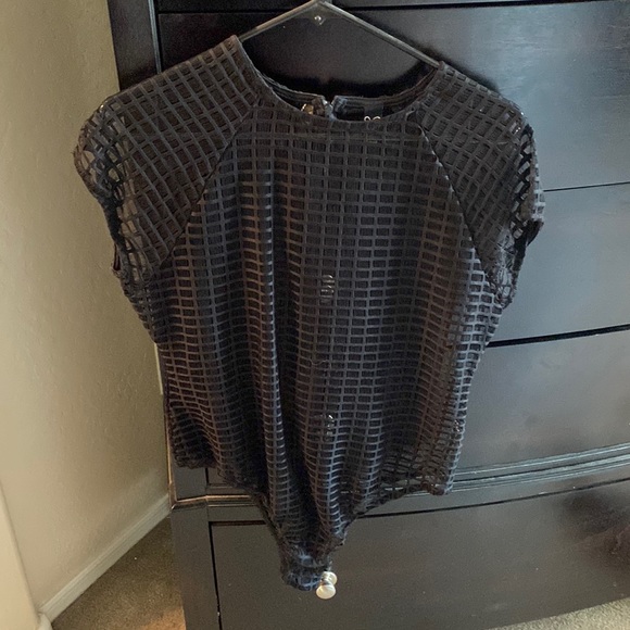 Windsor | Tops | Black Mesh Bodysuit | Poshmark